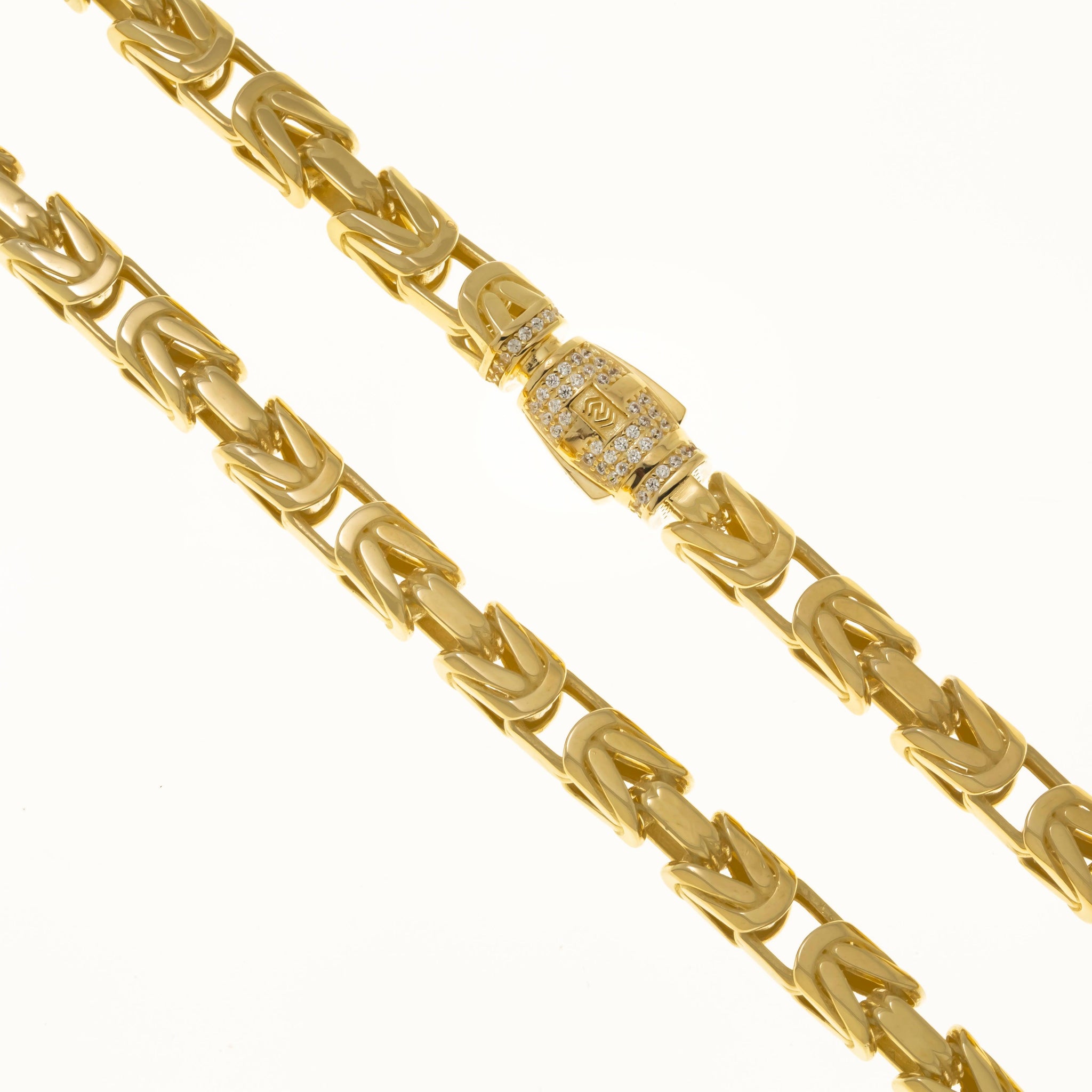 14K GOLD 4MM BYZANTINE CHAIN - OMI Jewelry