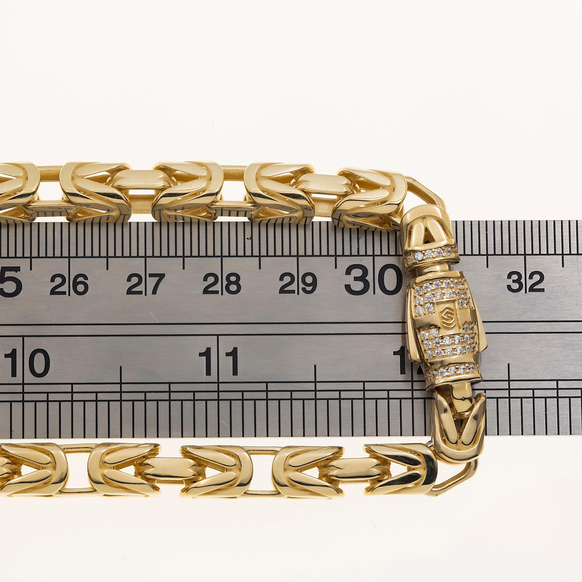 14K GOLD 4MM BYZANTINE CHAIN - OMI Jewelry