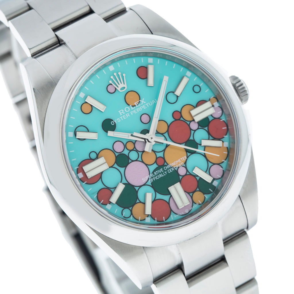 Rolex Oyster Perpetual 124300 41MM Turquoise Celebration Dial With Oys ...