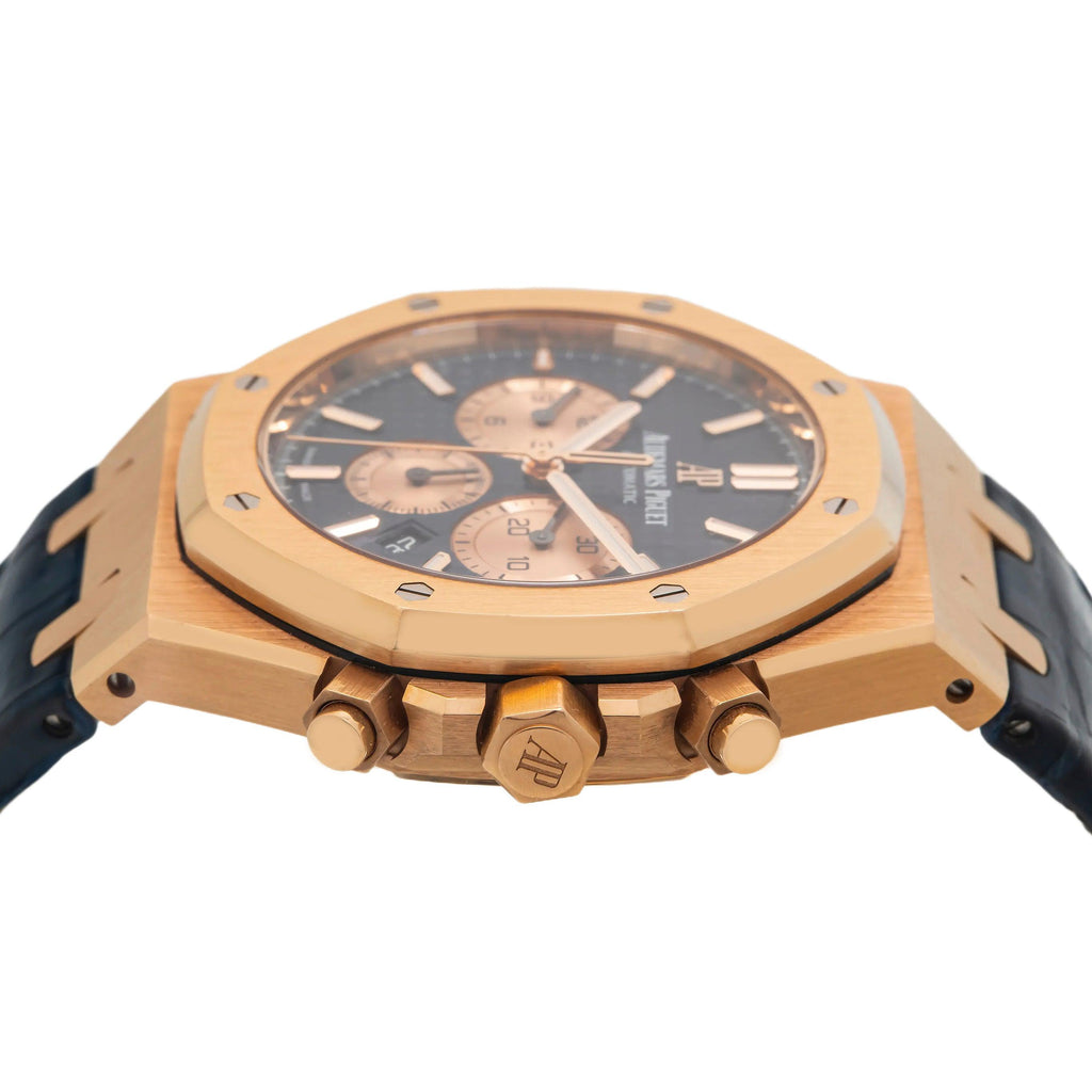 Audemars Piguet Royal Oak Chronograph 26331OR 41MM Blue Dial With Leat ...