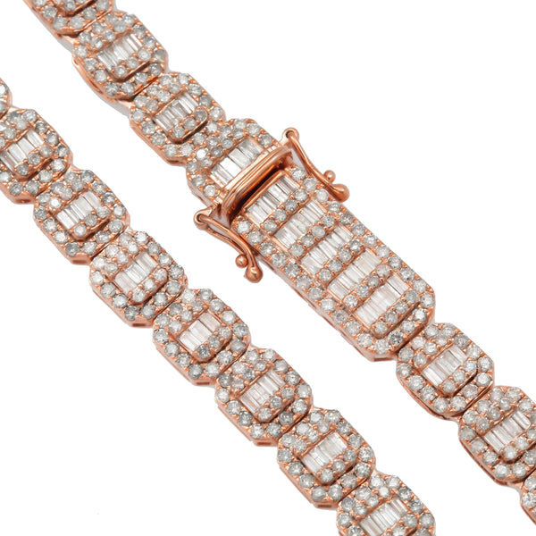 10K GOLD BAGUETTE DIAMOND CHAIN 19.55 CT - OMI Jewelry