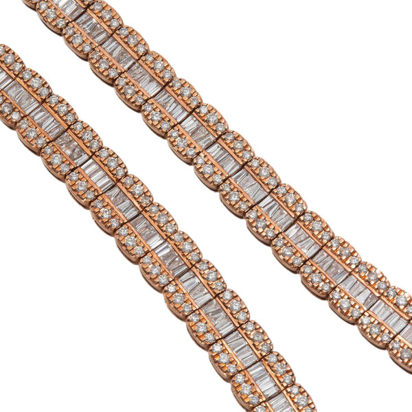 10K GOLD BAGUETTE DIAMOND CHAIN 14.29 CT - OMI Jewelry