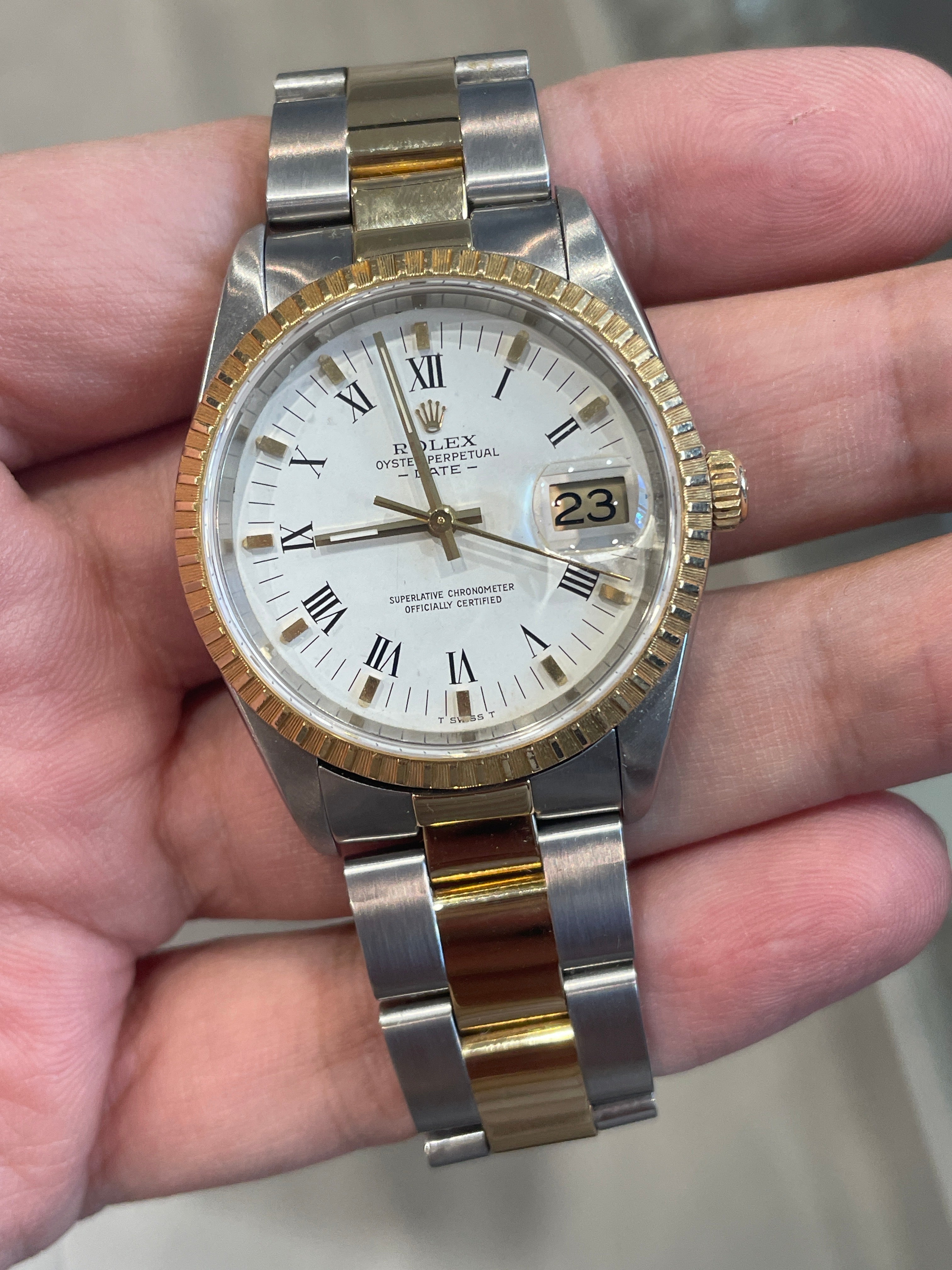 Buy 34mm two tone Rolex all factory 18k gold stainless at the Best ...