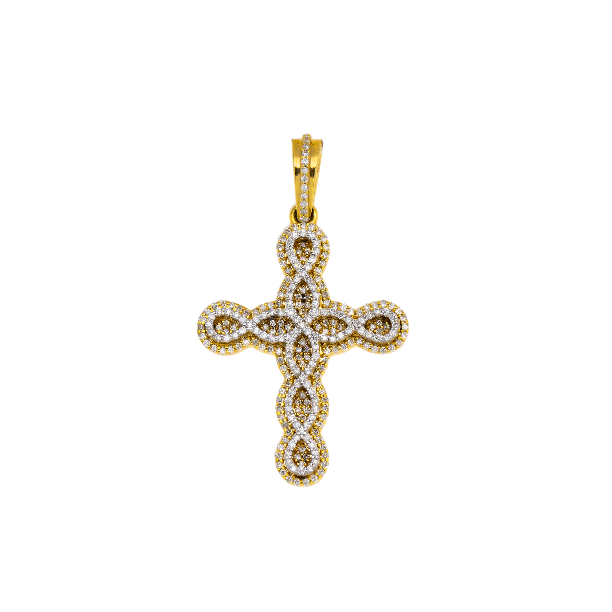 10K GOLD DIAMOND CROSS PENDANT 0.62 CT - OMI Jewelry