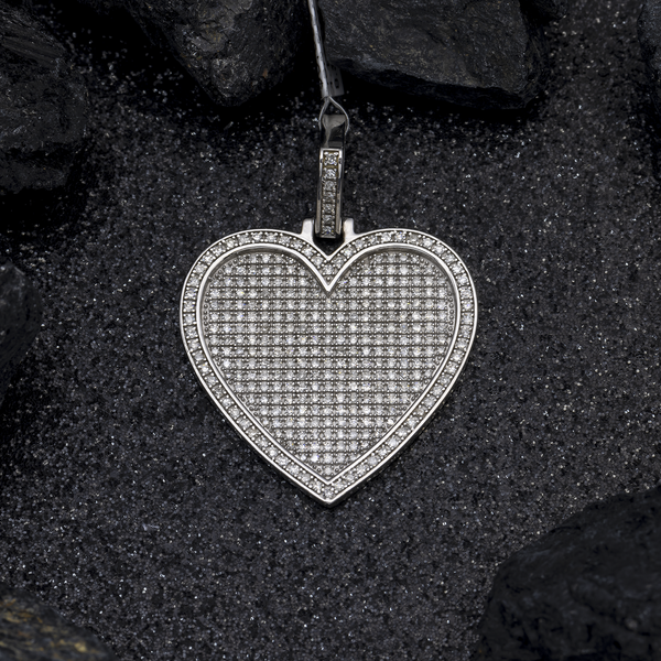 10K GOLD ROUND DIAMOND HEART PENDANT 1.1 CT - OMI Jewelry