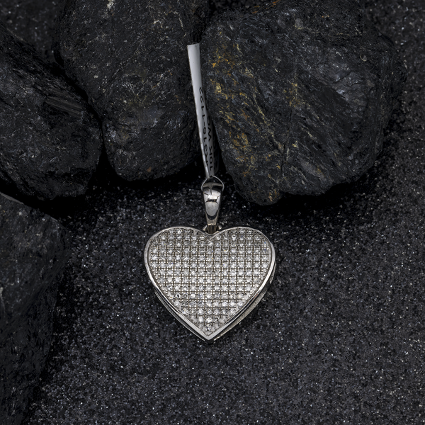 10K GOLD ROUND DIAMOND HEART PENDANT 0.50 CT - OMI Jewelry