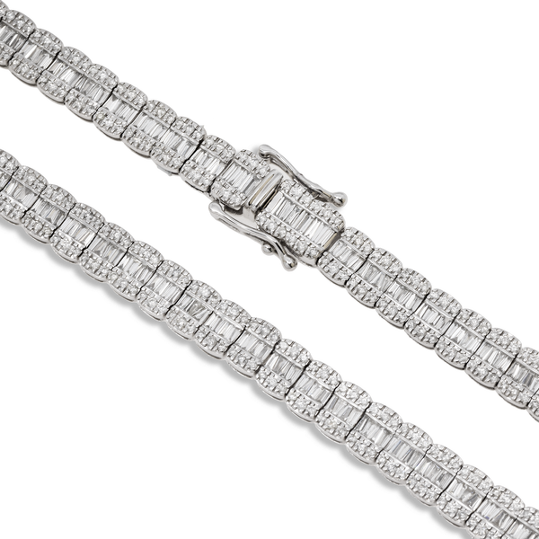 Buy 10K GOLD 7MM BAGUETTE AND ROUND DIAMOND CHAIN 13.69 CT at the Best ...