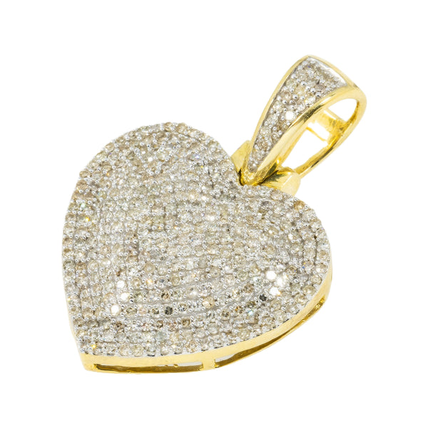 10K GOLD DIAMOND HEART PENDANT 1.01 CT - OMI Jewelry