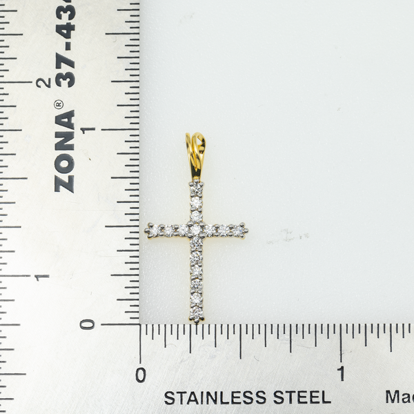 10K GOLD DIAMOND CROSS PENDANT 0.35 CT - OMI Jewelry