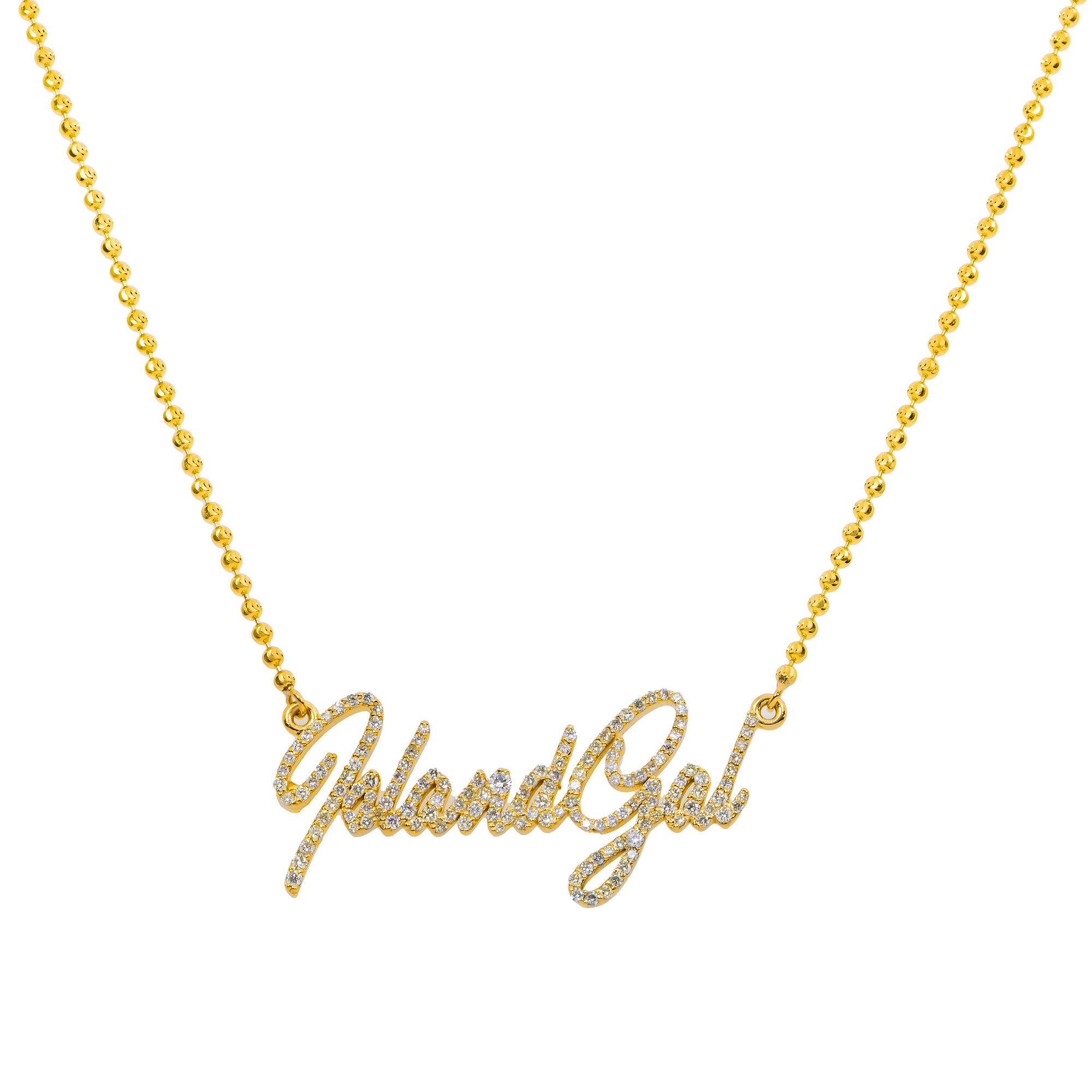 10K YELLOW GOLD DIAMOND CUSTOM NAME NECKLACE - OMI Jewelry