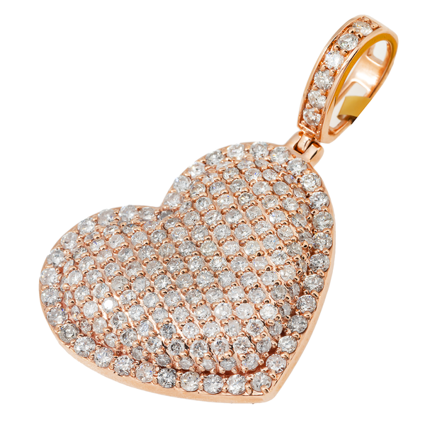 14K GOLD DIAMOND HEART PENDANT 2.75 CT - OMI Jewelry