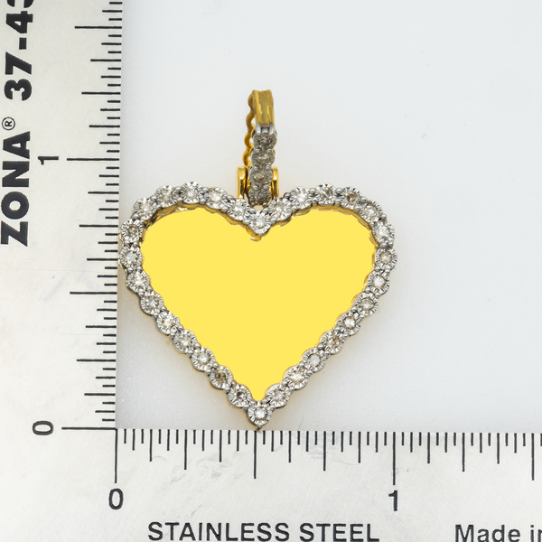 10K GOLD DIAMOND HEART PICTURE PENDANT 0.35 CT - OMI Jewelry