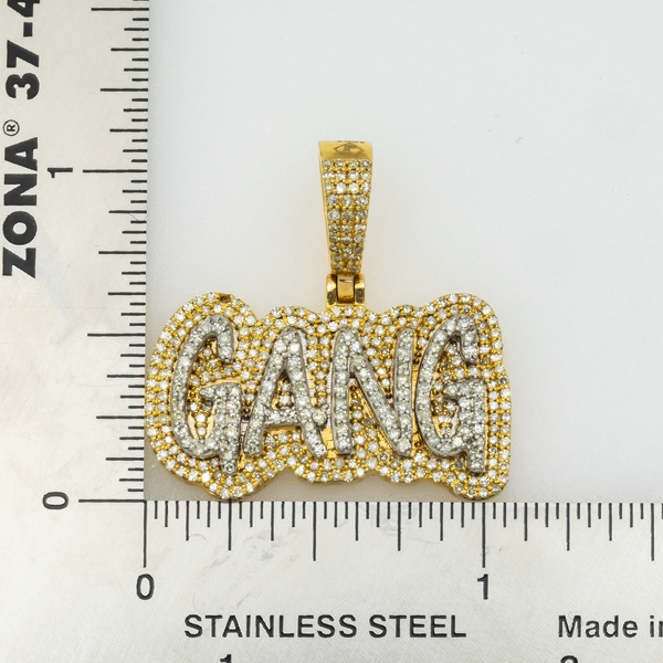 10K GOLD DIAMOND GANG PENDANT 1.18 CT - OMI Jewelry