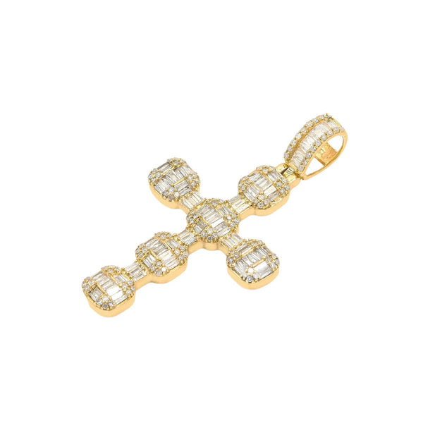 14K GOLD DIAMOND CROSS PENDANT 1.14 CT - OMI Jewelry