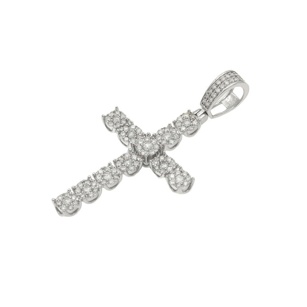 14K GOLD DIAMOND CROSS PENDANT 1.00 CT - OMI Jewelry