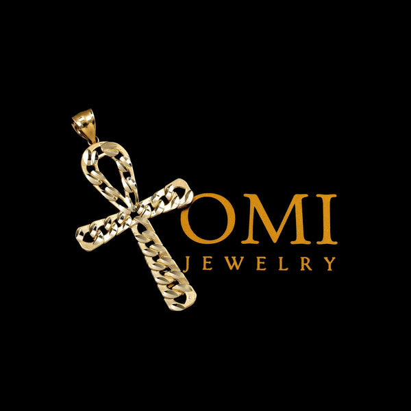 10K GOLD CROSS PENDANT 2.6" - OMI Jewelry