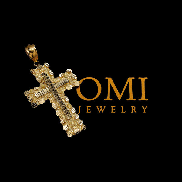 10K GOLD CROSS PENDANT 2.4" - OMI Jewelry